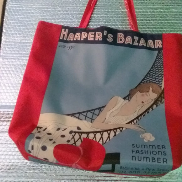 Bags | Totes Beach Cloth Harpers Bazaar 193 S | Poshmark